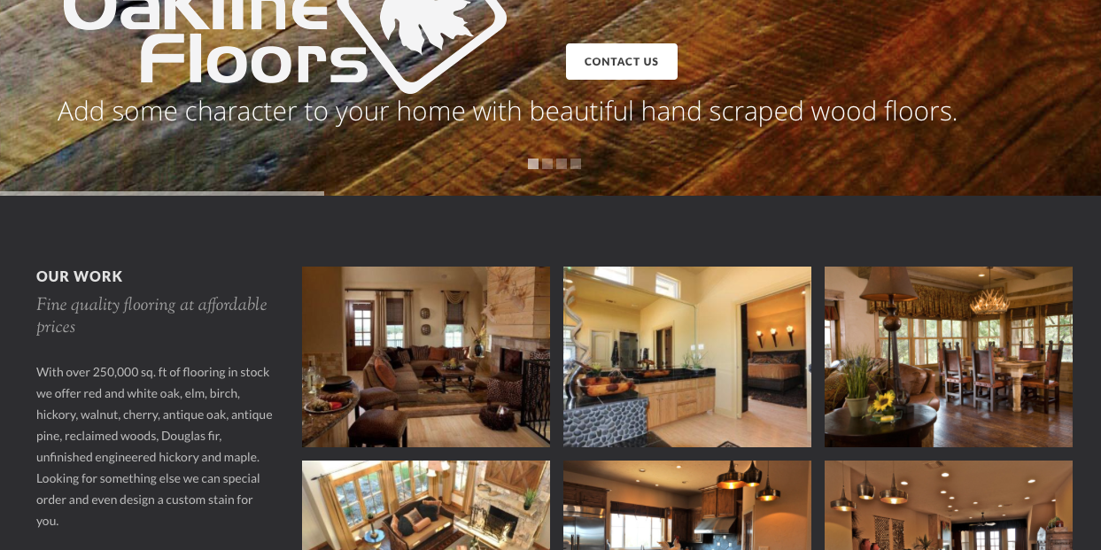 Oakline Floors Website - Christine Speed - Marketing and Communications